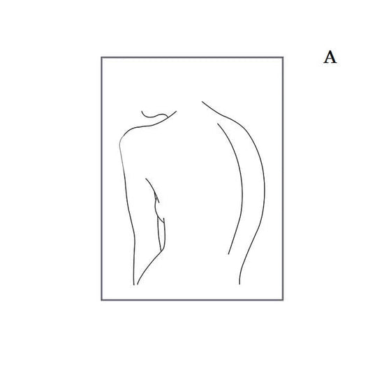 Abstract Line Figure Woman Canvas Print Wall Art Minimalist Posters Bl ...