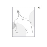 Abstract Line Figure Woman Canvas Print Wall Art Minimalist Posters Bl ...