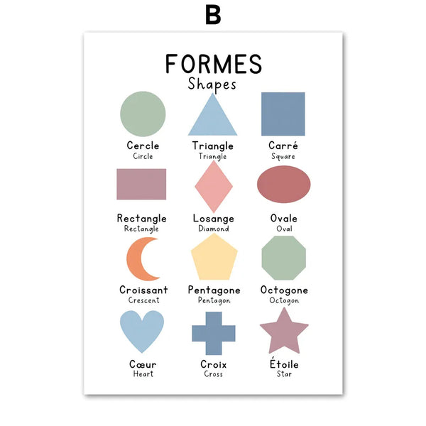 Bilingual French English Educational Number Alphabet Emotions Learning ...