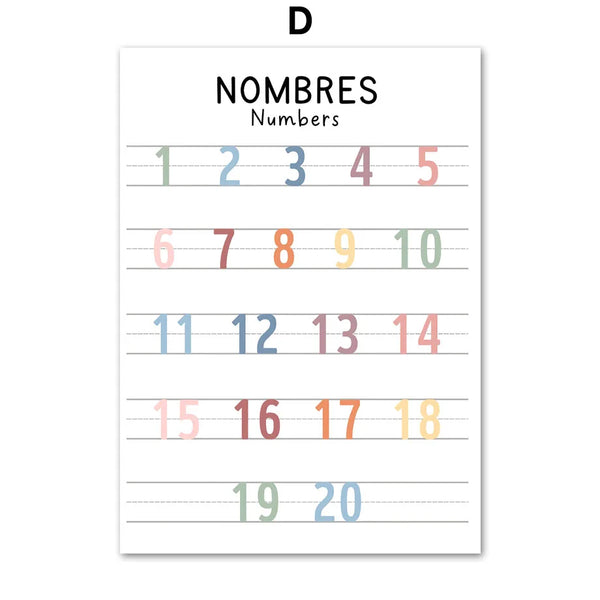 Bilingual French English Educational Number Alphabet Emotions Learning ...