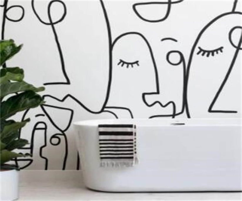 Buy Large Face Drawing Mural Wallpaper (SqM) at 20% off – DIVEROS