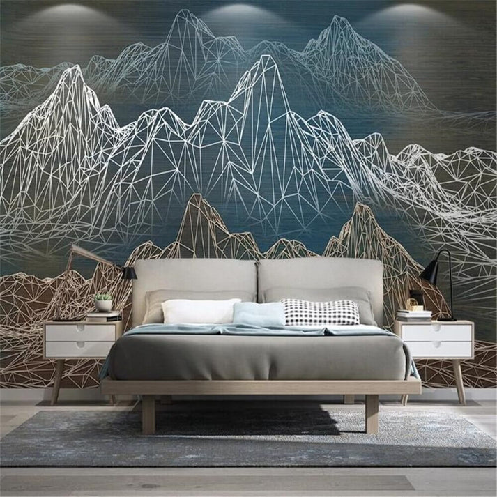 Buy Abstract Geometric Mountains Mural Wallpaper (SqM) at 20% off – DIVEROS